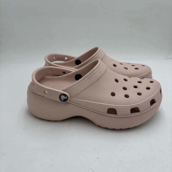 CROCS | Shoes | Crocs Womens 9 Light Pink Platform Slip On Clogs | Poshmark